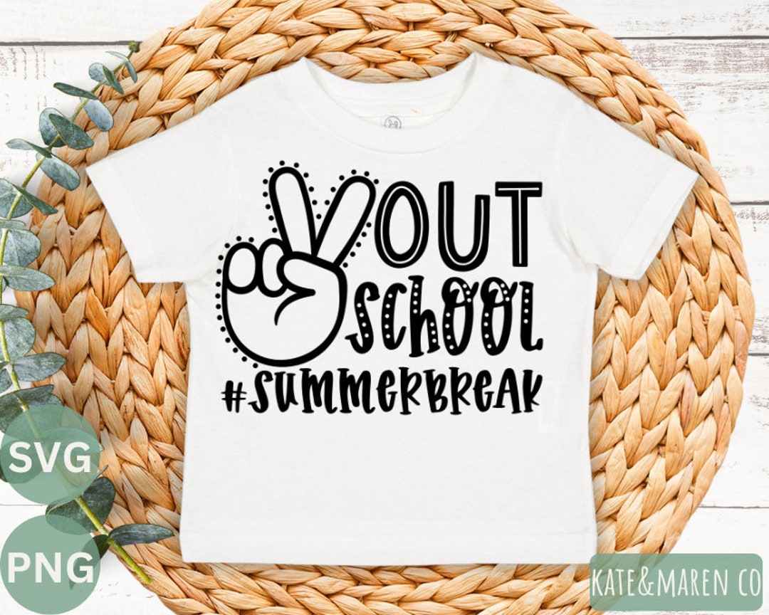 Peace Out School Svg, End of School Svg, Last Day of School Svg ...