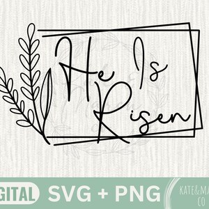 He is Risen Svg Easter Religious Svg and Png Retro Boho - Etsy