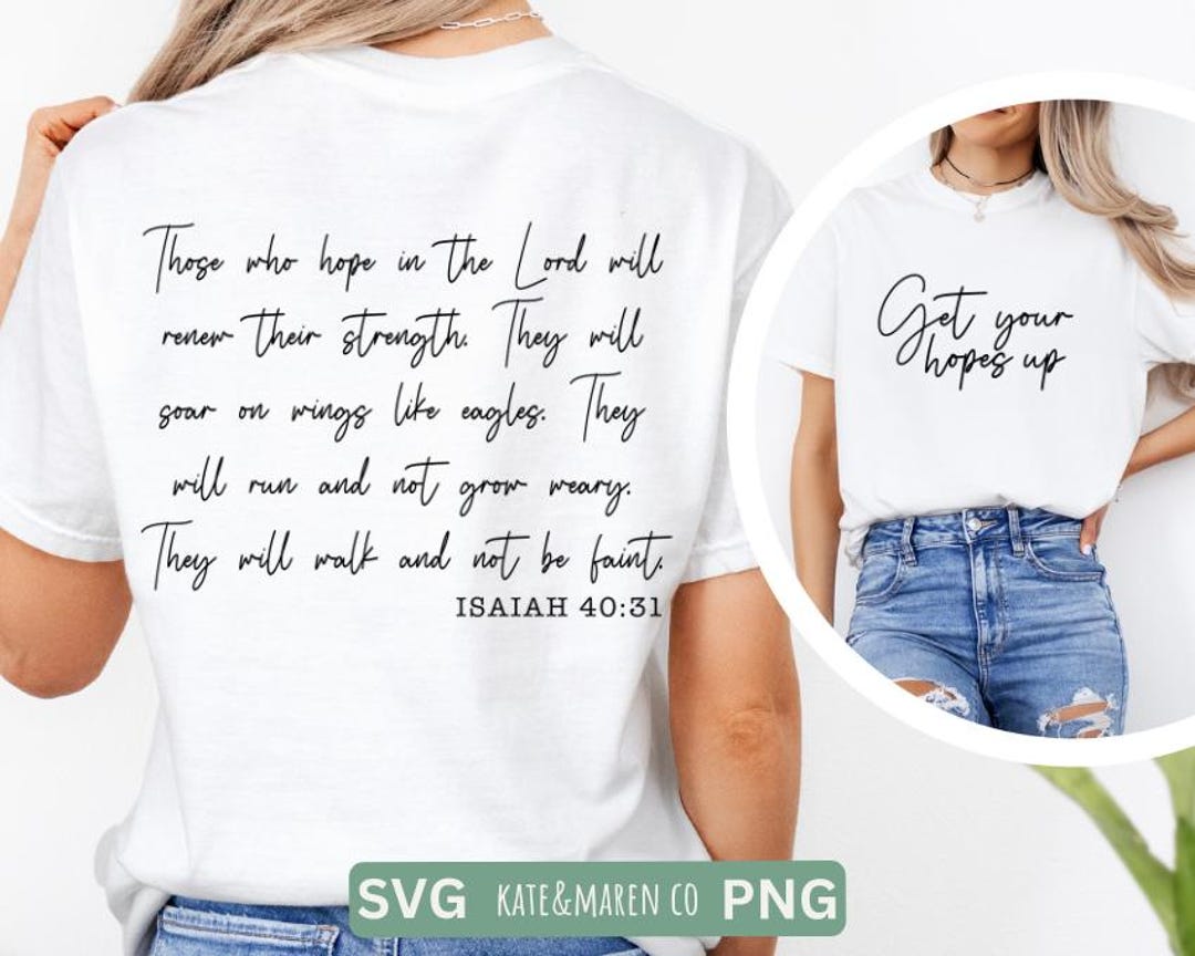 Get Your Hopes up SVG PNG: Christian Bible Verse Design (digital ...