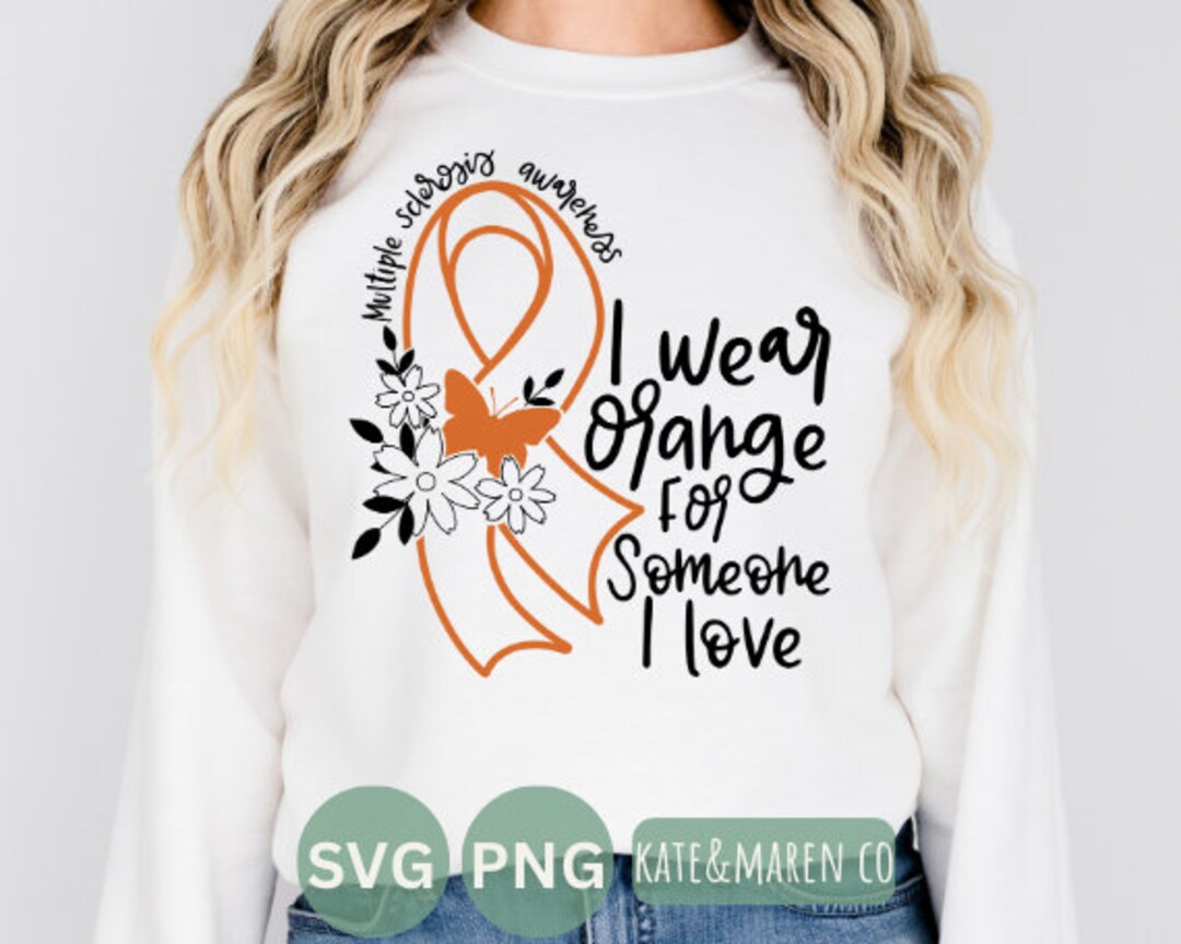 Multiple Sclerosis Svg, MS Awareness Svg, Multiple Sclerosis Orange ...