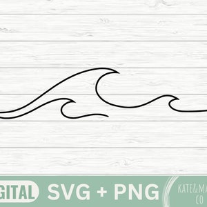 Wave Svg, Ocean Waves Png, Cricut Cut File and Sublimation - Etsy