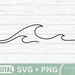 Wave Svg, Ocean Waves Png, Cricut Cut File and Sublimation - Etsy