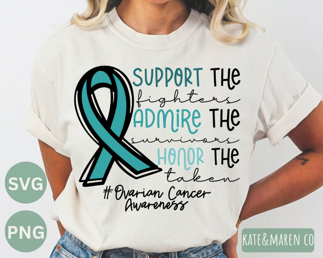 Ovarian Cancer Svg, Ovarian Cancer Awareness Svg, Ovary Cancer Ribbon ...