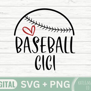 Baseball Gigi Svg Baseball Grandma Png Cricut Cut File and - Etsy