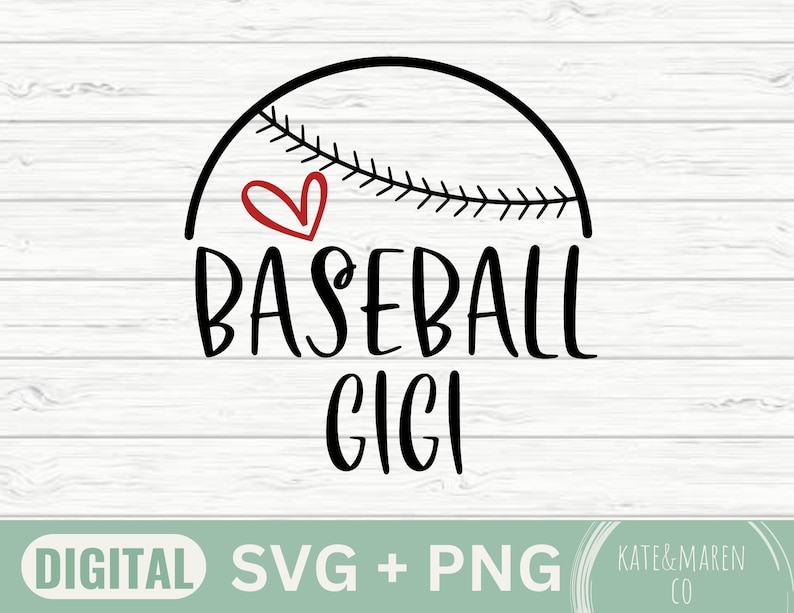 Baseball Gigi Svg Baseball Grandma Png Cricut Cut File and - Etsy