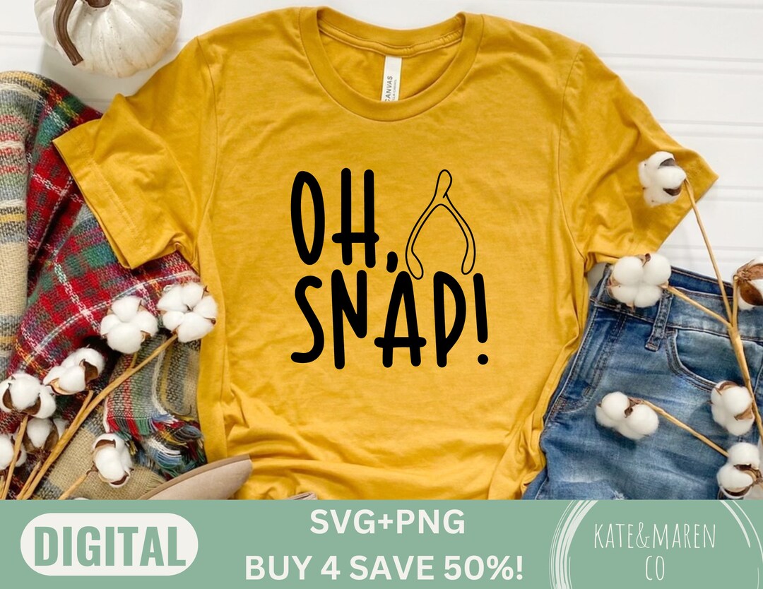 Oh Snap Svg Wishbone Svg Thanksgiving Svg Kids Fall Svg - Etsy