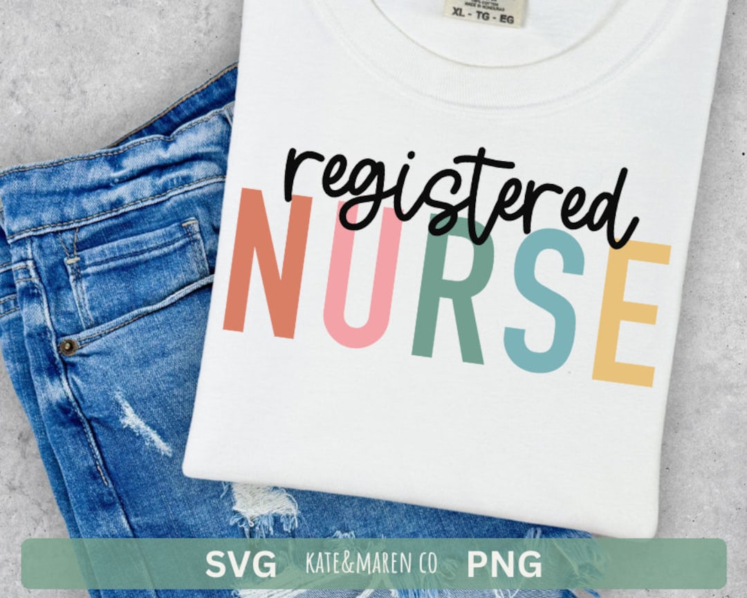 RN Svg, Registered Nurse Png, Nurse Cricut Cut File and Sublimation - Etsy