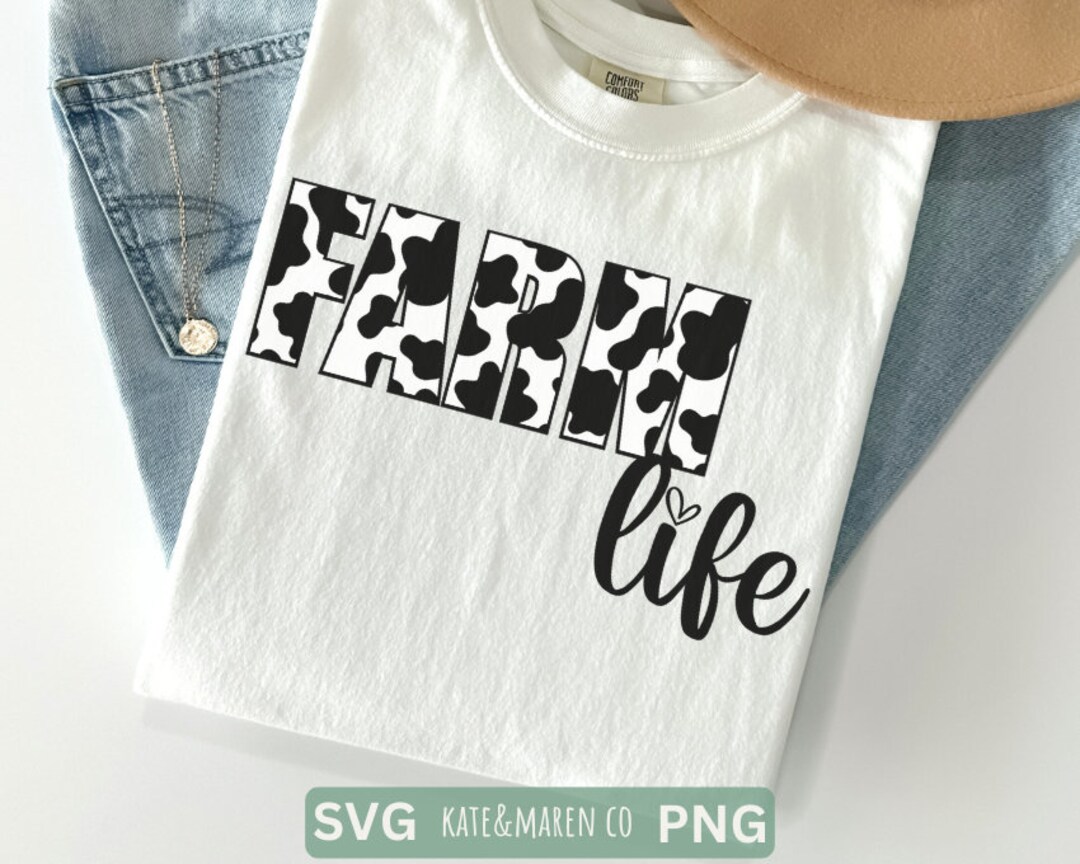 Farm Svg, Cowprint Png, Cricut Cut File and Sublimation - Etsy Canada