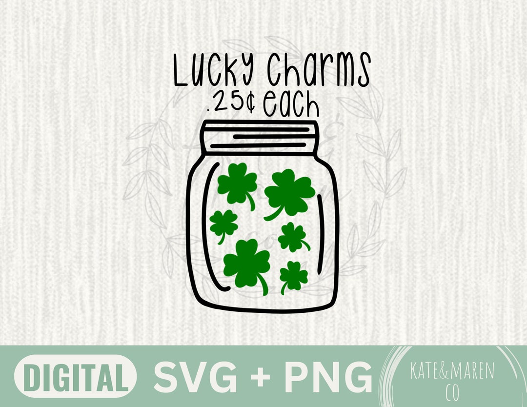 Lucky Charm Svg Clover Sign St Patrick Png Cricut Cut File - Etsy