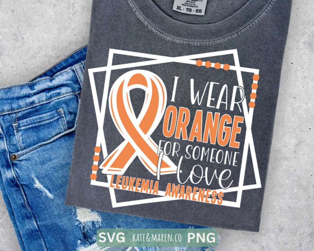 Leukemia Svg, Leukemia Awareness Svg, Leukemia Orange Ribbon Cricut Cut ...