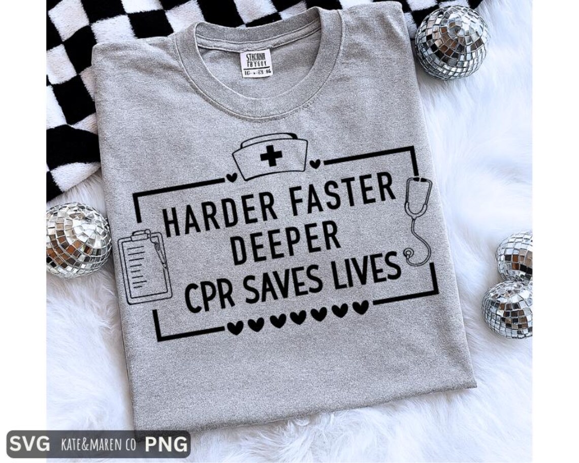 Funny Nurse CPR SVG PNG: Medical Design (digital Download) - Etsy