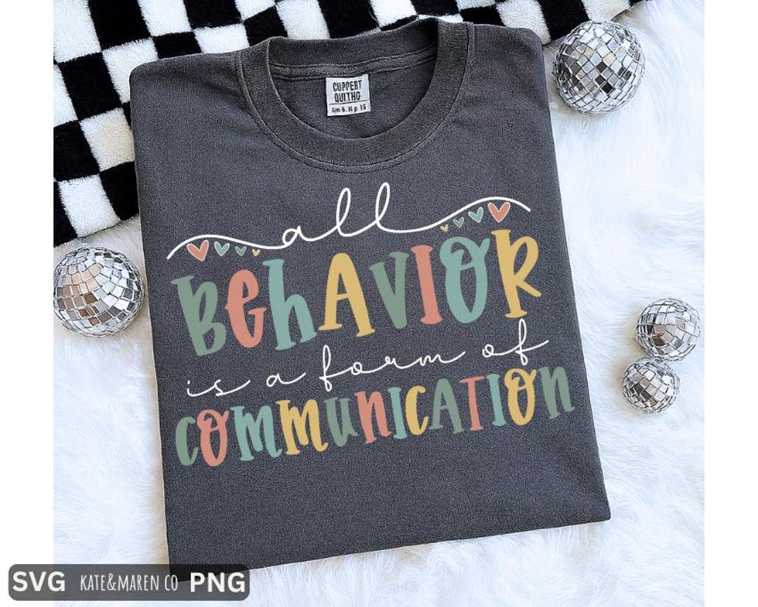 All Behavior is Communication SVG PNG: Neurodiversity Special Education ...