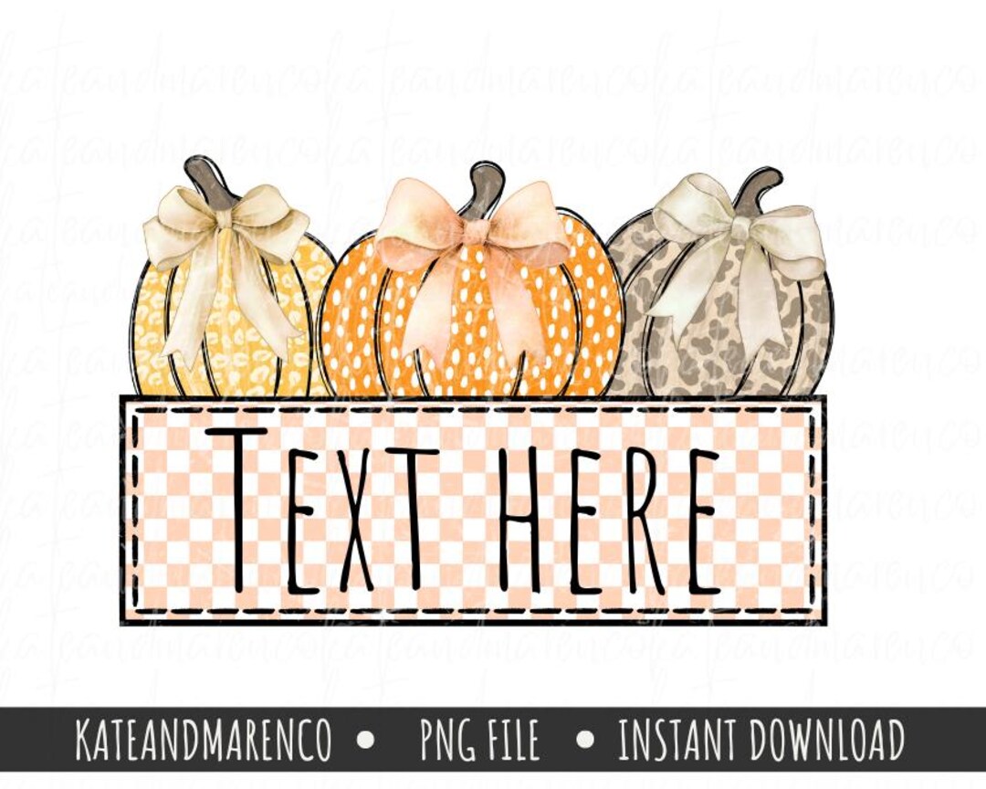 Customizable Fall Name Tag PNG: Halloween Kids Name Plate, Pumpkin ...