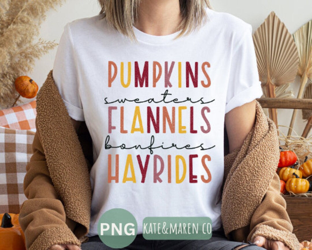 Hello Fall Png Flannels Pumpkins Bonfires Sweaters Png - Etsy