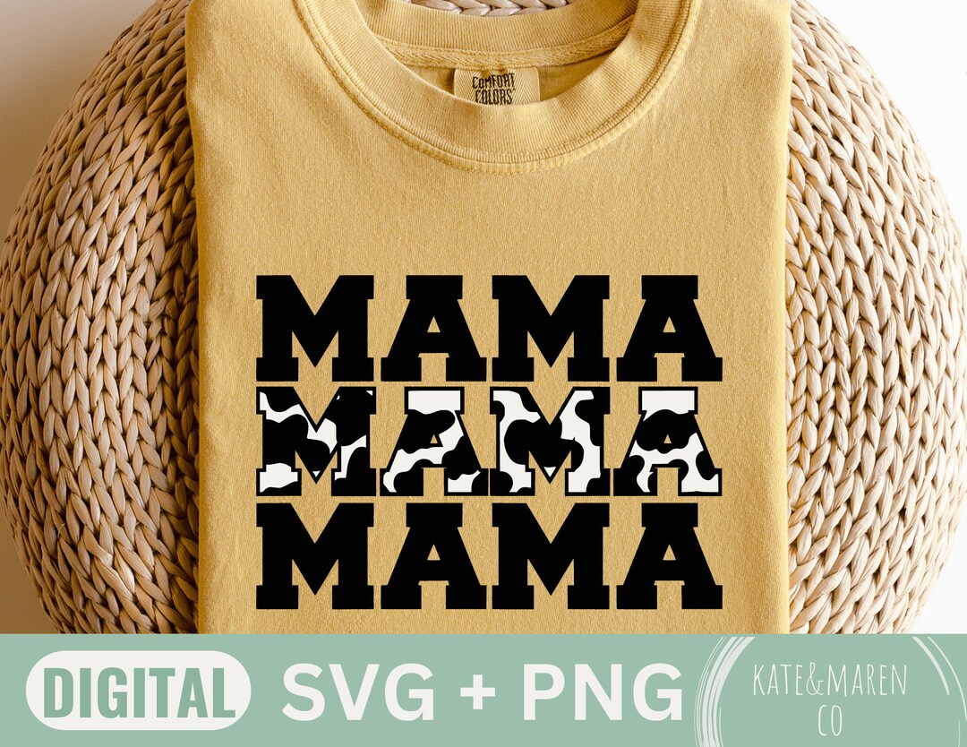 Cow Mama Svg Mama Cowprint Png Mama Cricut Cut Files And Etsy