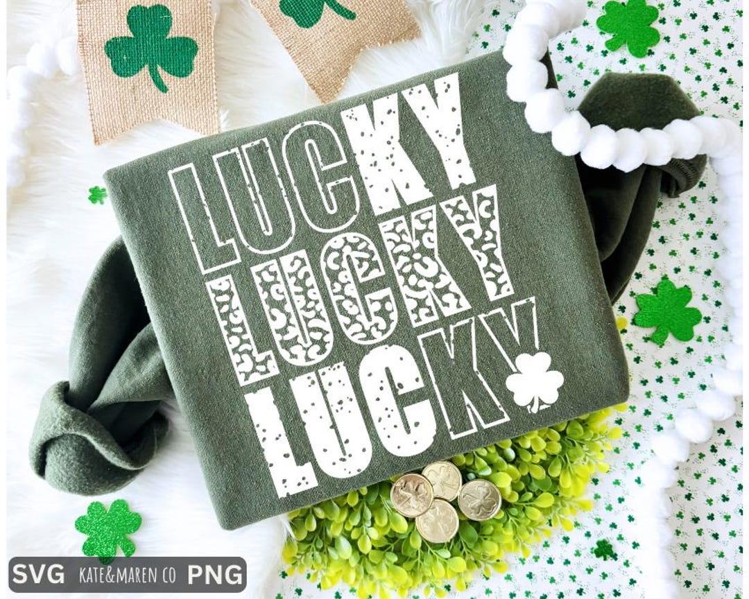 Lucky Leopard Print SVG PNG: St. Patrick's Day Design (digital Download ...
