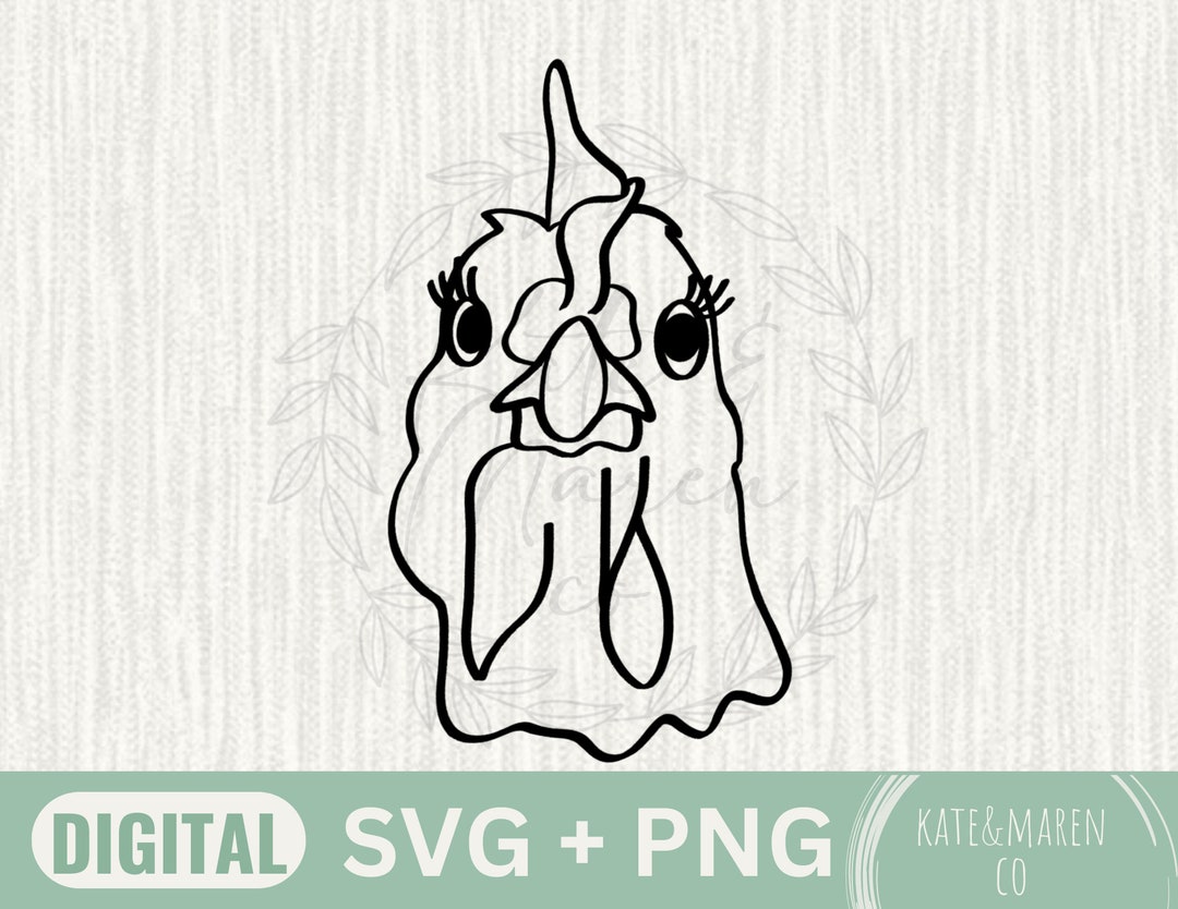 Chicken Svg Chicken Head Png Funny Chicken Svg and - Etsy