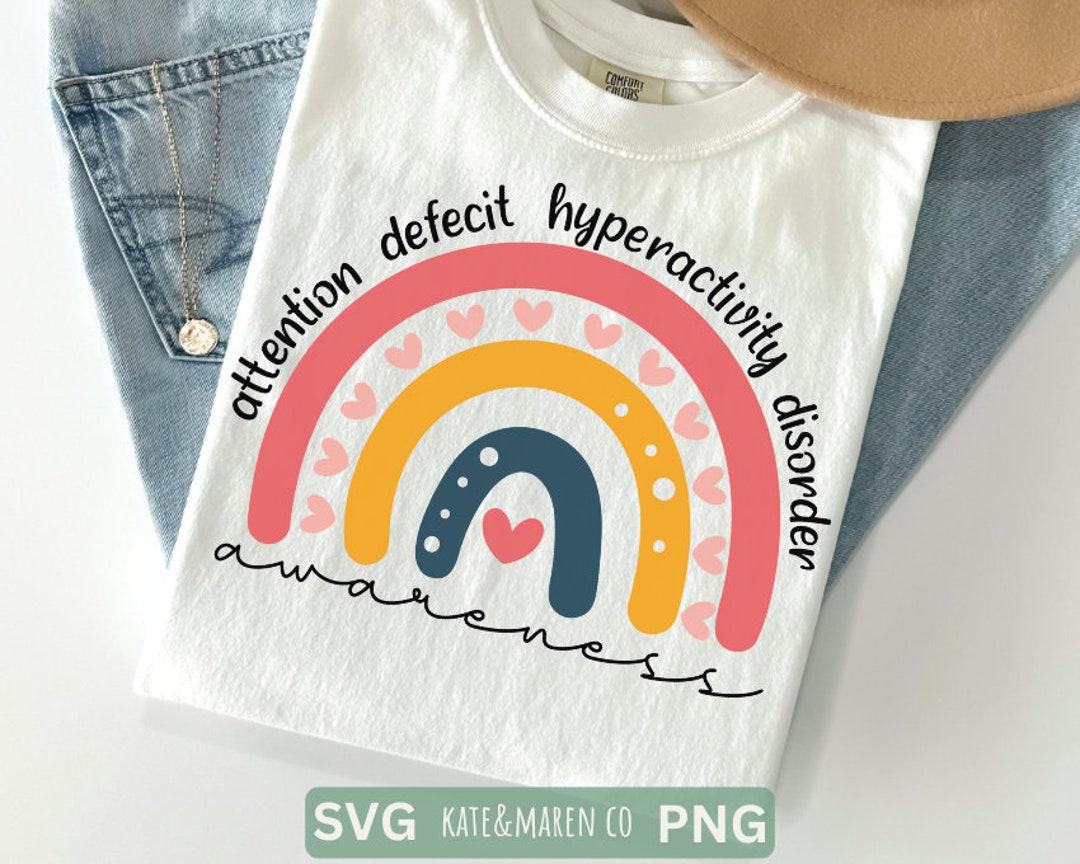 Conciencia del TDAH svg, TDAH svg, Neurodiverse svg, normalizar todas ...