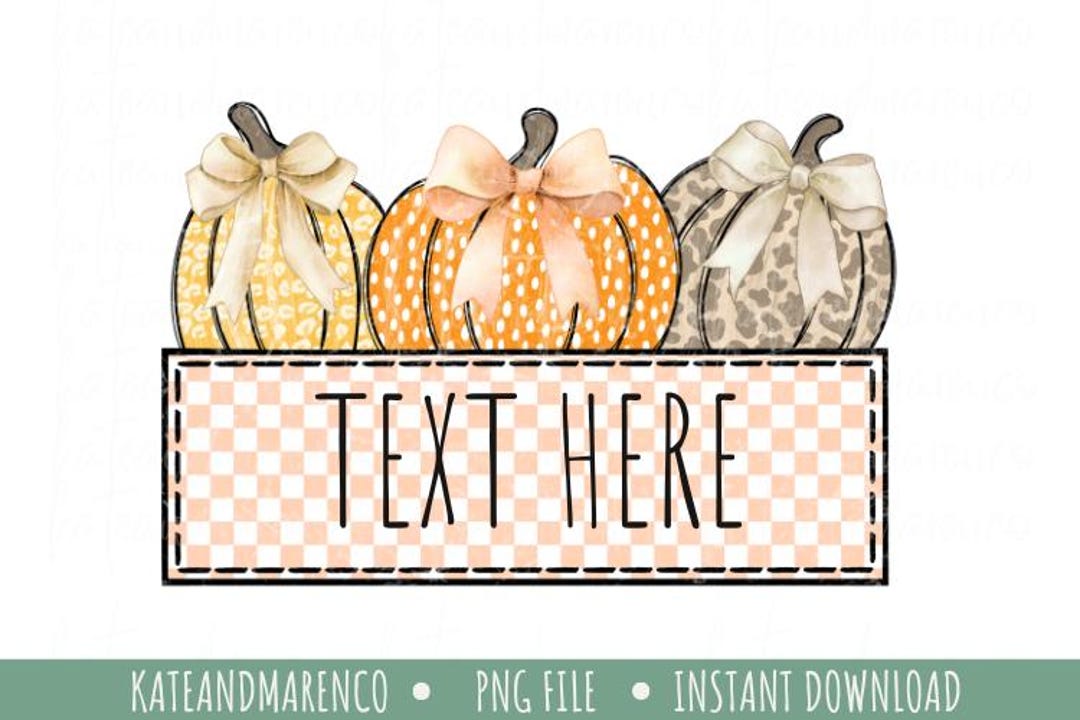Customizable Fall Name Tag PNG: Halloween Kids Name Plate, Pumpkin ...