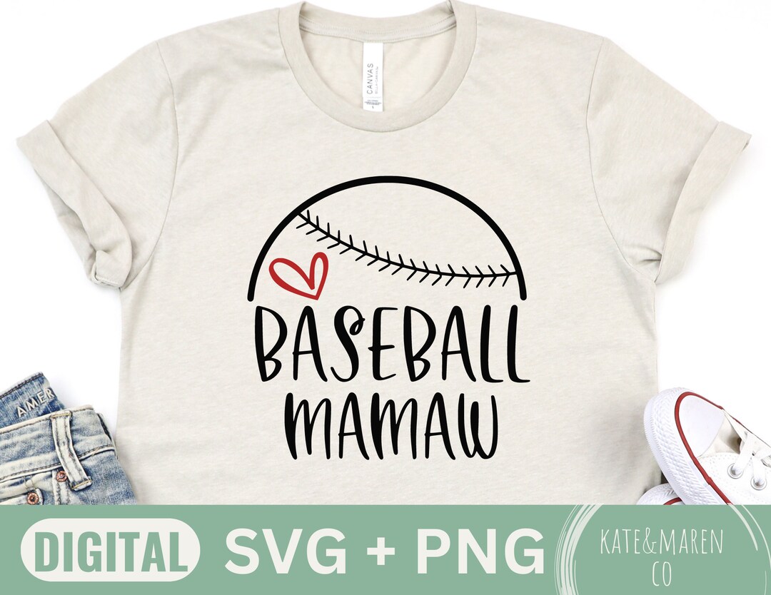 Baseball Mamaw Svg Baseball Grandma Png Cricut Cut File and - Etsy