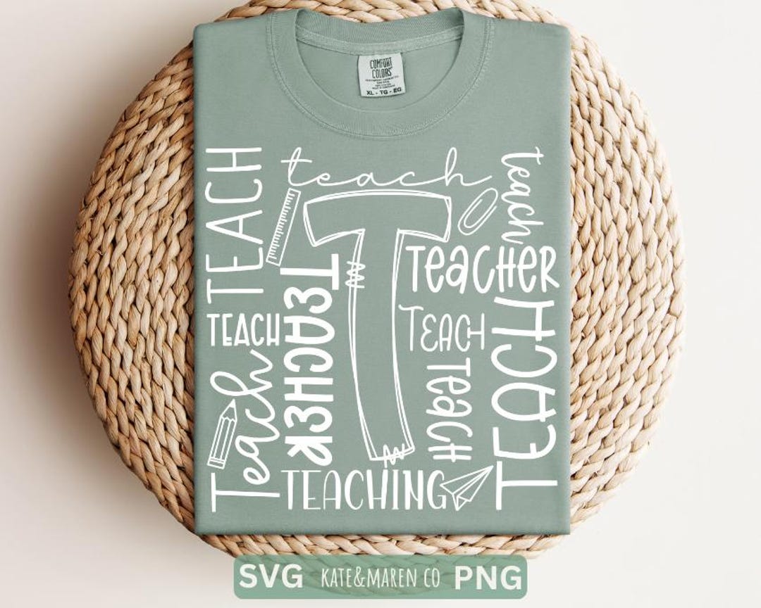 Teacher Svg, Support and Love Png, Educate Teaching Cut File Cricut and ...