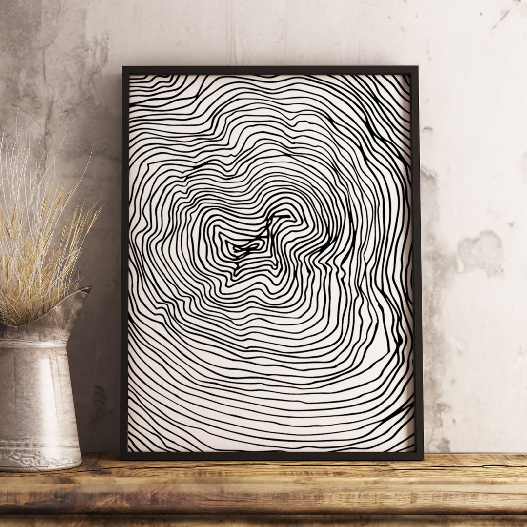 Black & White Digital Download Print, Original Abstract Printable Wall ...