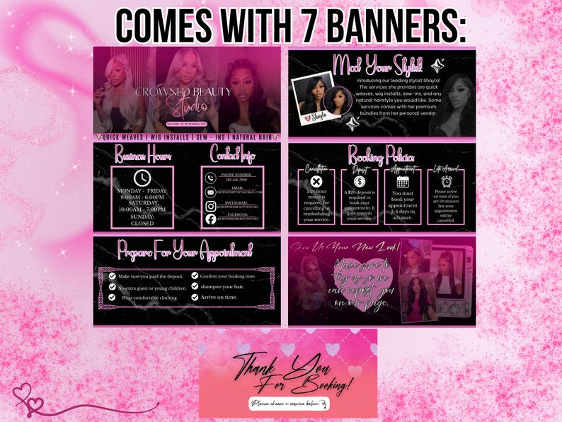 Acuity Scheduling Template, DIY Booking Site, Website Banners ...