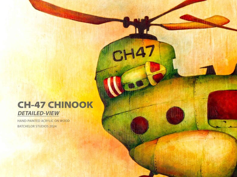 CH-47 Chinook Helicopter Wall Art, Boys Room Wall Decor, Nursery Wall ...