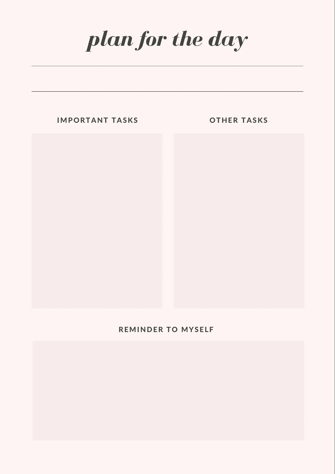 Printable Plan of the Day Printable Planner Digital Product - Etsy