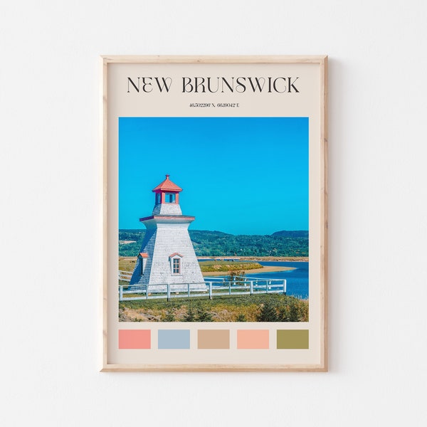 New Brunswick Map - Etsy