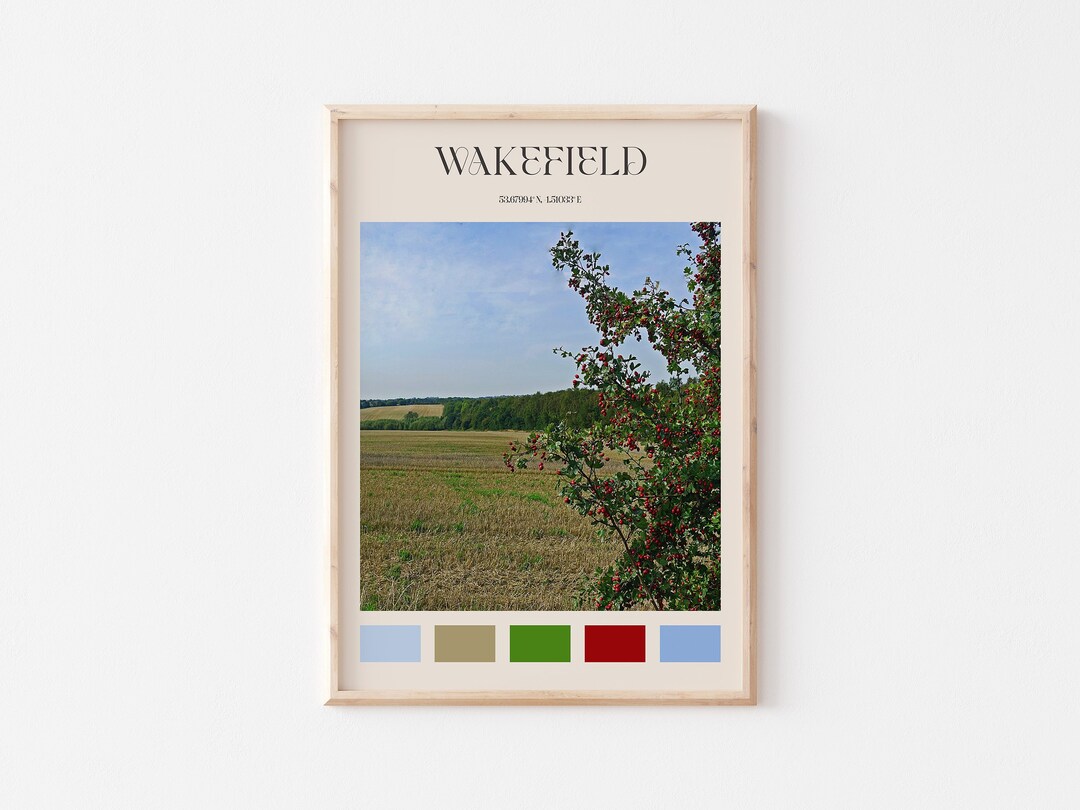 Wakefield Print, Wakefield Wall Art, Wakefield Poster, Wakefield Photo ...