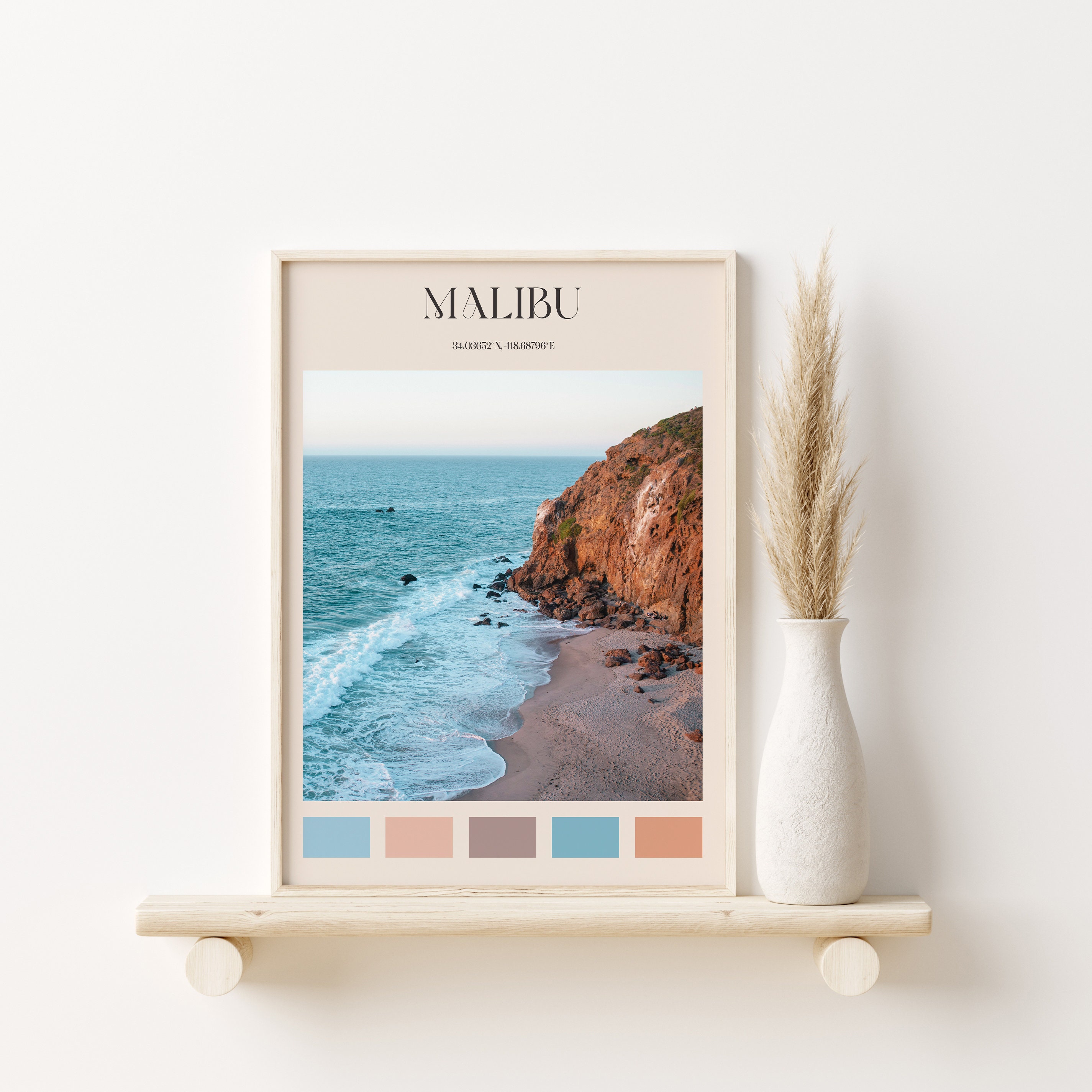 Malibu Print Malibu Wall Art Malibu Poster Malibu Photo - Etsy