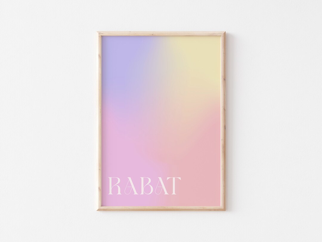 Rabat Travel Print, Rabat Quote Poster, Pastel Rabat Art, Rabat ...