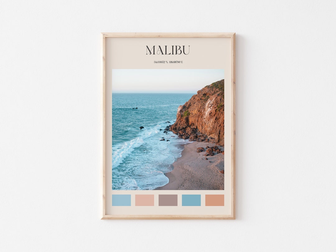 Malibu Print, Malibu Wall Art, Malibu Poster, Malibu Photo, Malibu ...