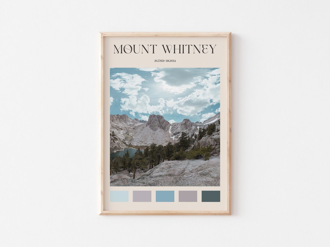 Mount Whitney Print, Mount Whitney Wall Art, Mount Whitney Poster ...