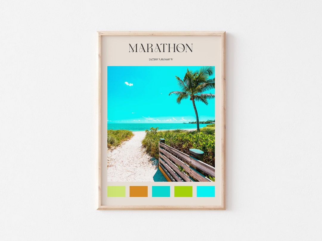 Marathon Print, Marathon Wall Art, Marathon Poster, Marathon Photo ...