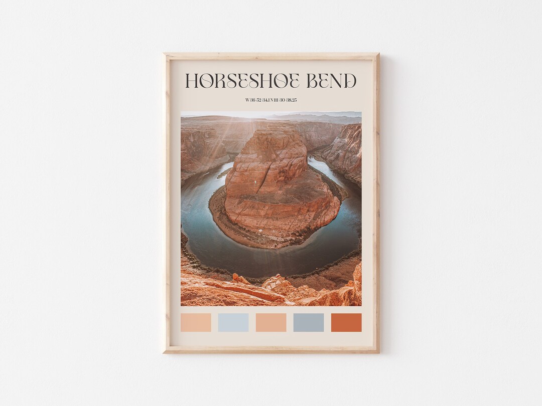Horseshoe Bend Print, Horseshoe Bend Wall Art, Horseshoe Bend Poster ...