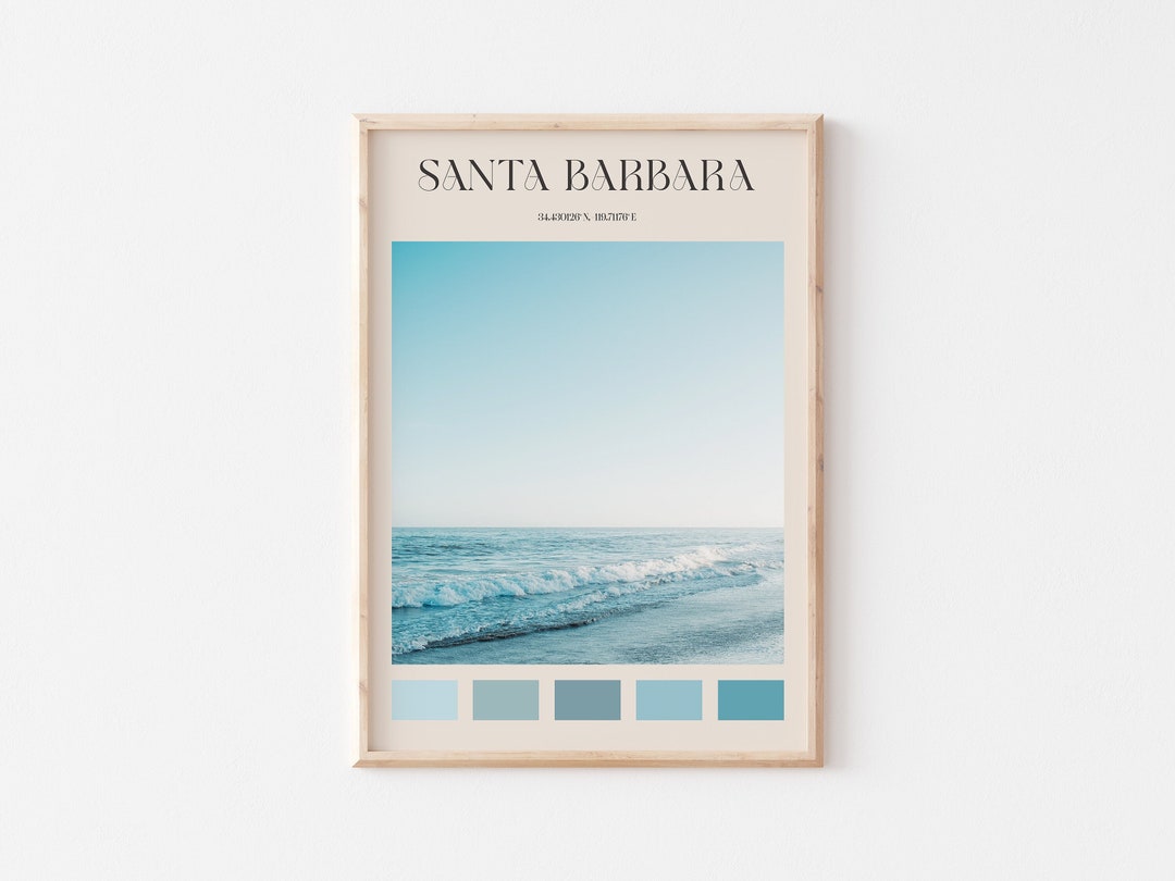 Santa Barbara Print, Santa Barbara Wall Art, Santa Barbara Poster ...