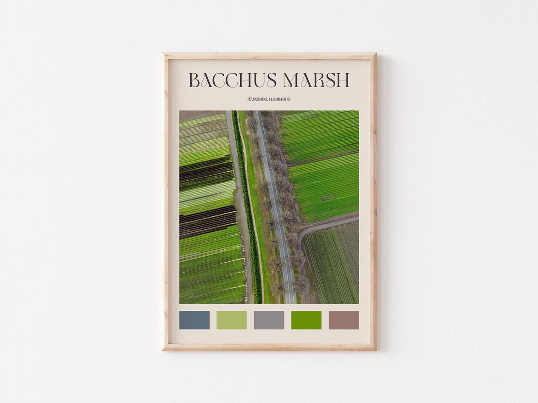 Bacchus Marsh Print, Bacchus Marsh Wall Art, Bacchus Marsh Poster ...