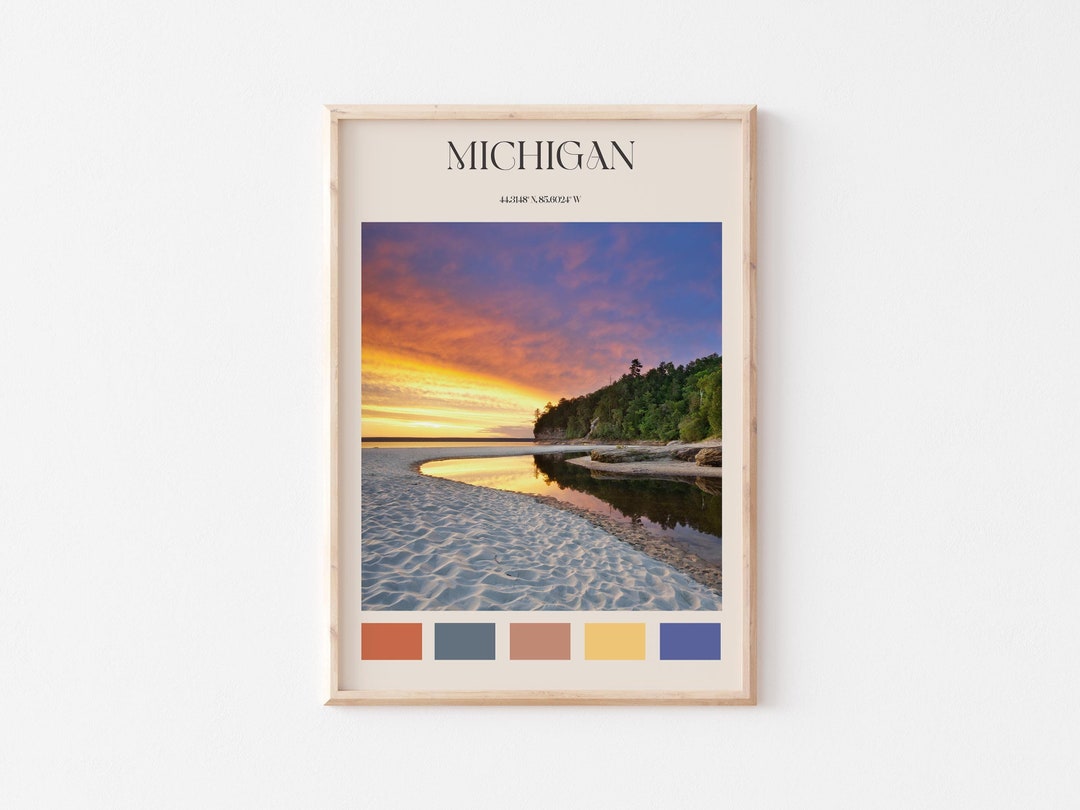Michigan Print, Michigan Wall Art, Michigan Poster, Michigan Photo ...