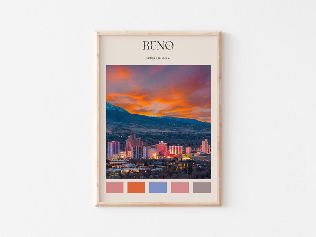 Reno Print, Reno Wall Art, Reno Poster, Reno Photo, Reno Poster, Reno ...