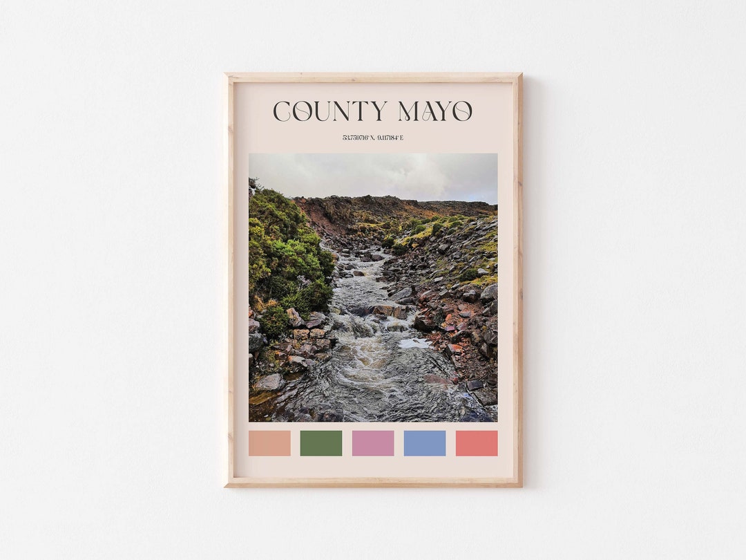 County Mayo Print, County Mayo Wall Art, County Mayo Poster, County ...