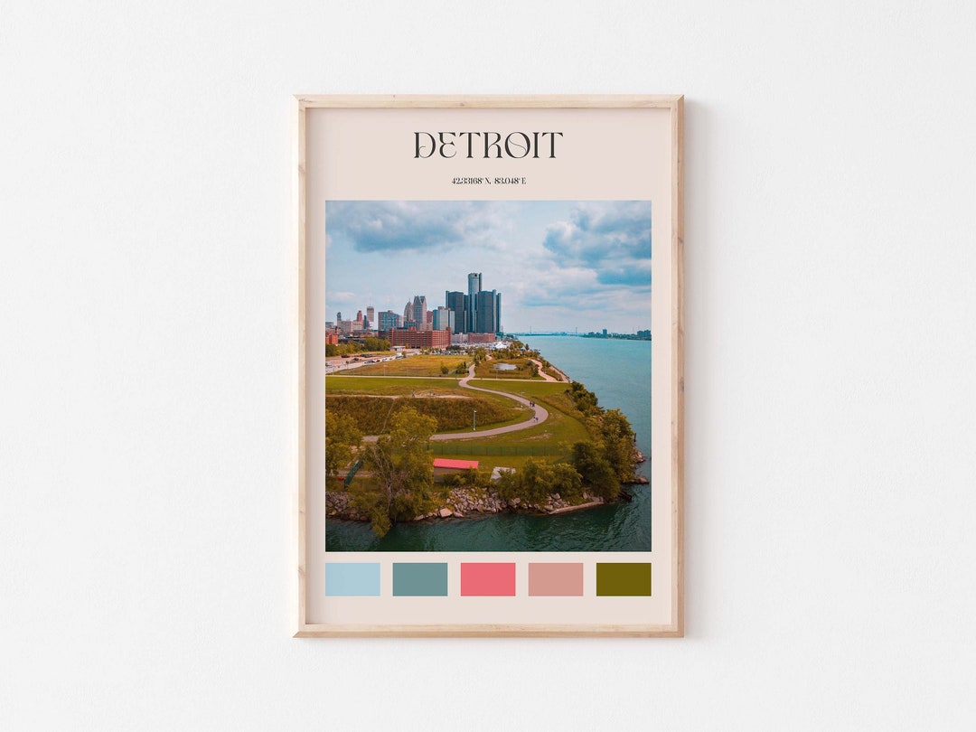 Detroit Print, Detroit Wall Art, Detroit Poster, Detroit Photo, Detroit ...