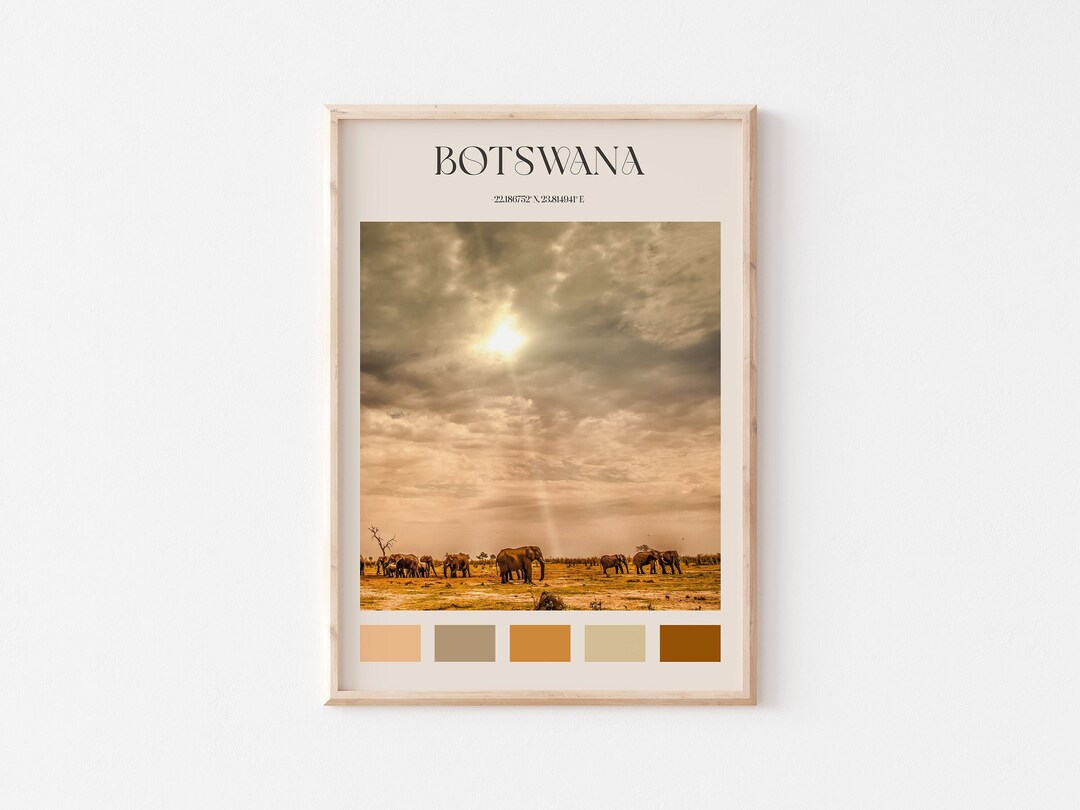 Botswana Print, Botswana Wall Art, Botswana Poster, Botswana Photo ...