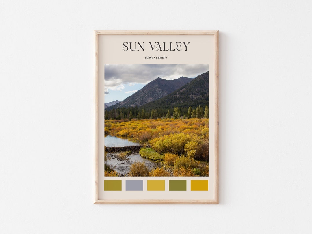 Sun Valley Print, Sun Valley Wall Art, Sun Valley Poster, Sun Valley ...
