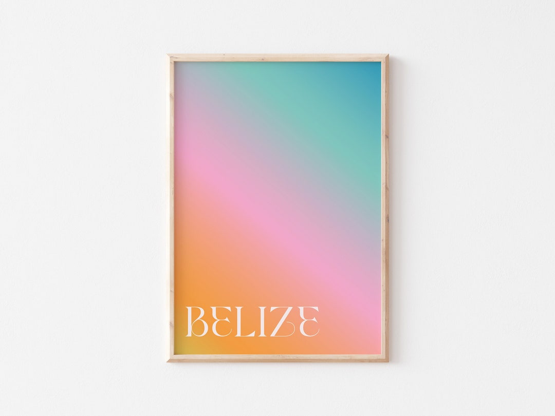 Belize Travel Print, Belize Quote Poster, Pastel Belize Art, Belize ...