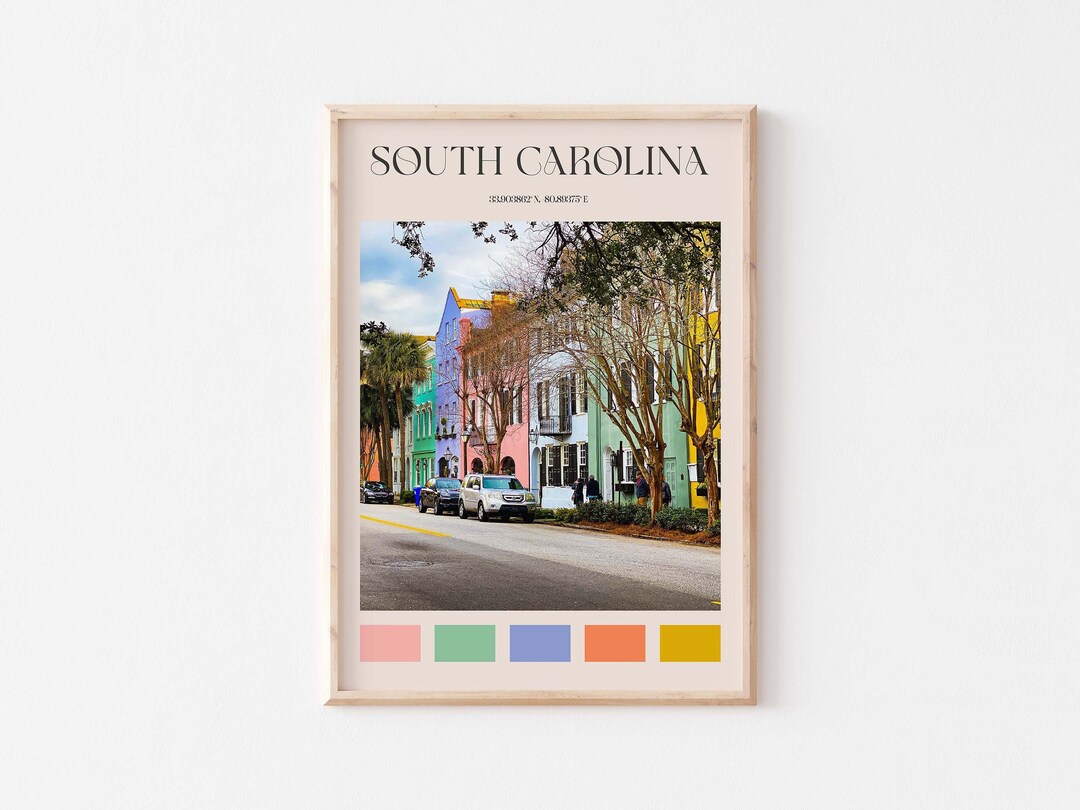 South Carolina Print, South Carolina Wall Art, South Carolina Poster ...