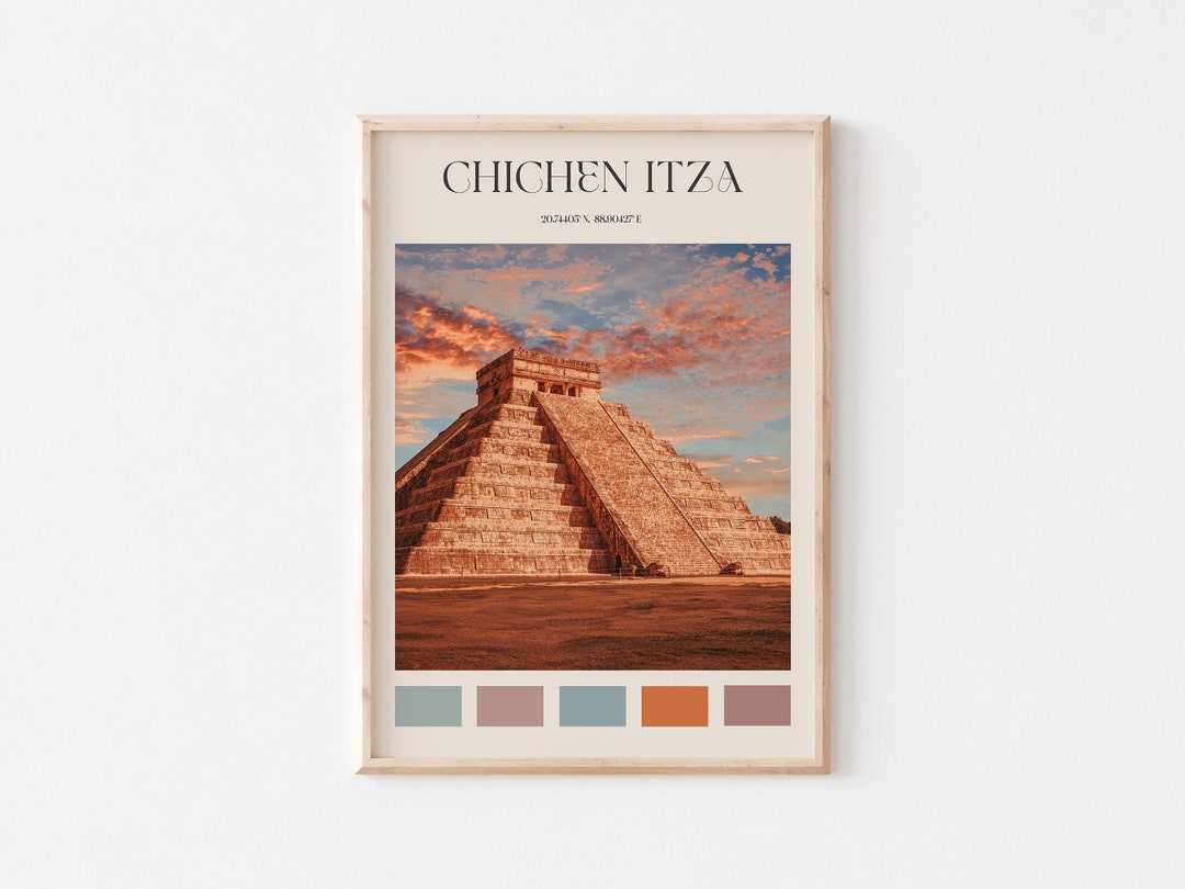 Chichen Itza Print, Chichen Itza Wall Art, Chichen Itza Poster, Chichen ... Chichen Itza Print, Chichen Itza Wall Art, Chichen Itza Poster, Chichen ...