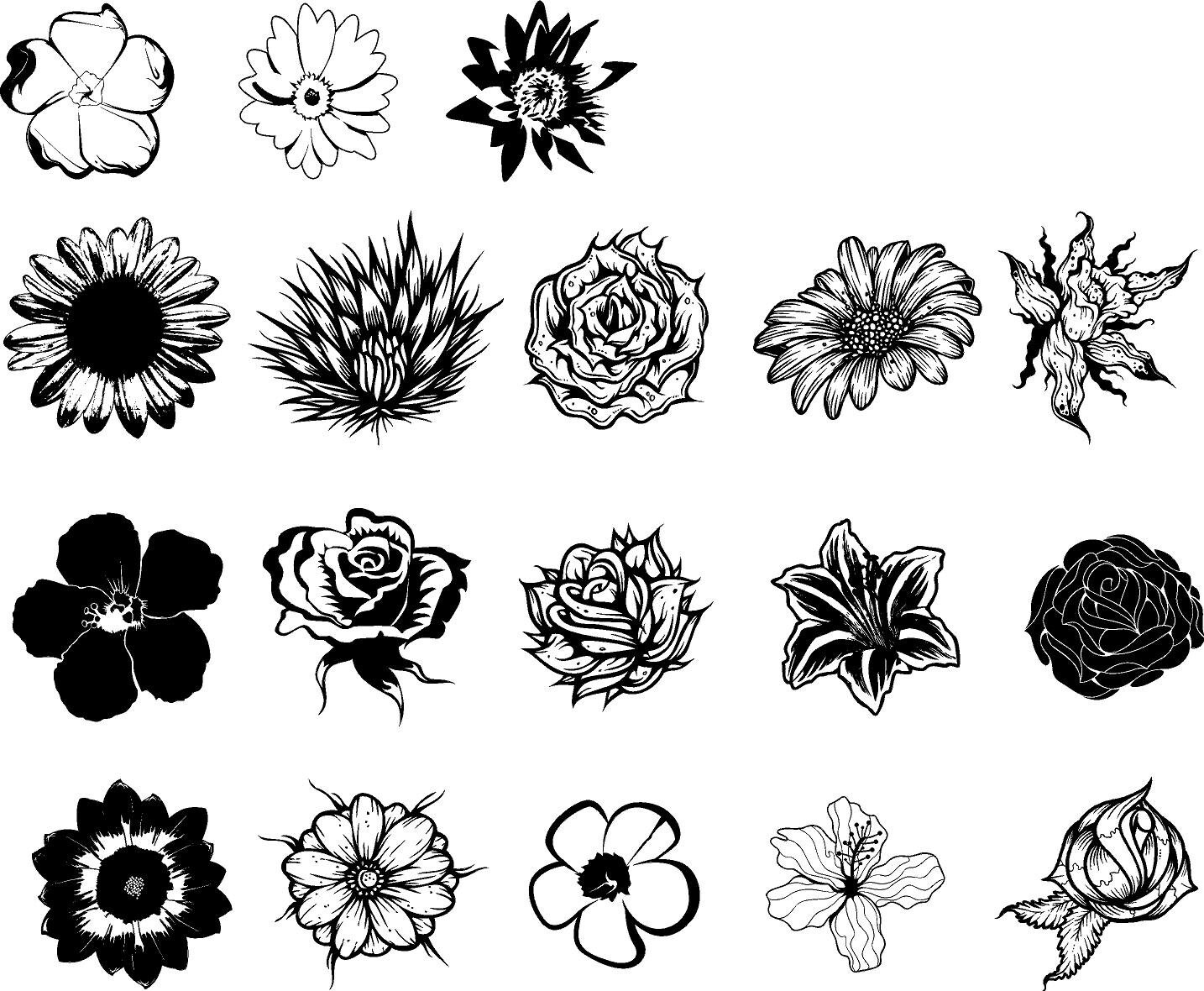 Flowers , Flower Eps , Lines Vector Svg , Cricut Eps , Flowers Pdf ...