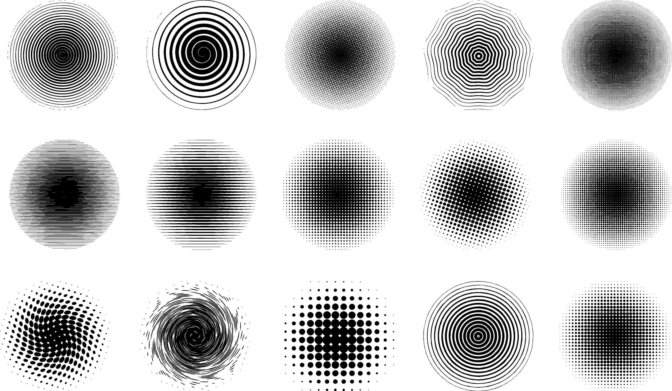 Half Tones Bundle , Half Tones Eps , Halftones Vector Svg | Cricut Eps , Halftones Pdf , Vector ...